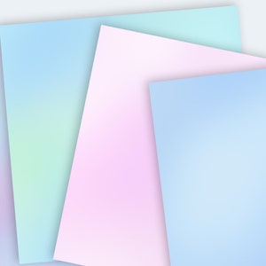 Soft Pastel Blends Digital Papers, Gradient Digital Paper, Backgrounds ...