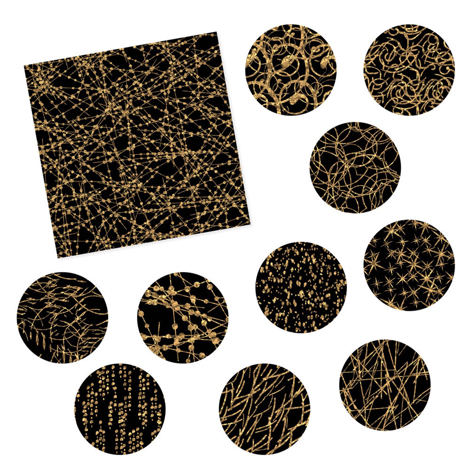 Gold Mess Digital Paper Bonus Photoshop Pattern Files | Etsy