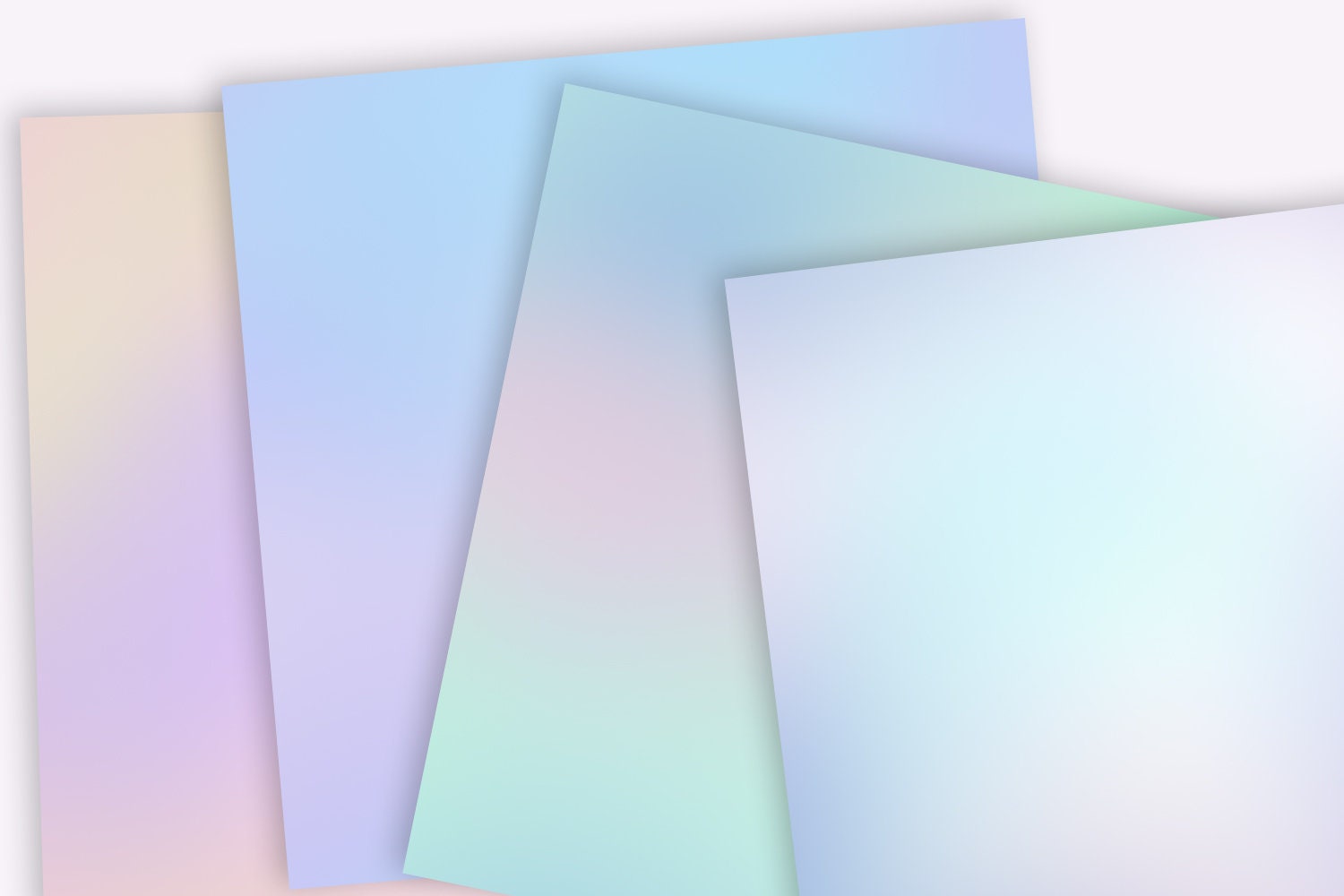 Soft Pastel Blends Digital Papers, Gradient Digital Paper, Backgrounds ...
