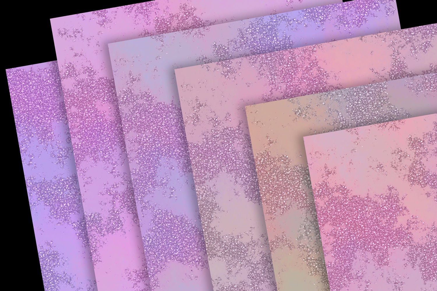 Mermaid Glitter Textures Digital Papers Seamless Textures | Etsy