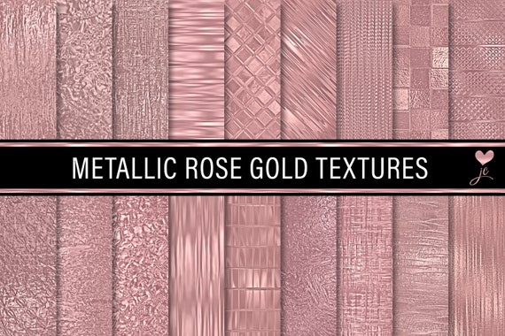 Metallic Rose Gold Textures Digital Papers Seamless | Etsy