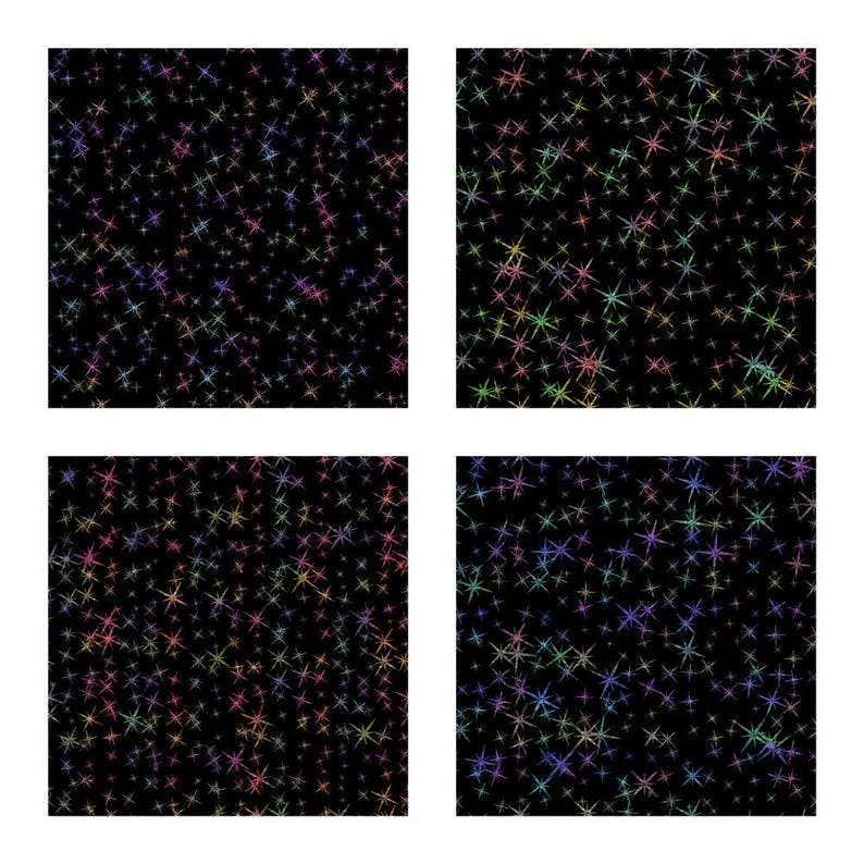 Rainbow Stars Digital Paper BONUS Photoshop Pattern Files, Seamless ...