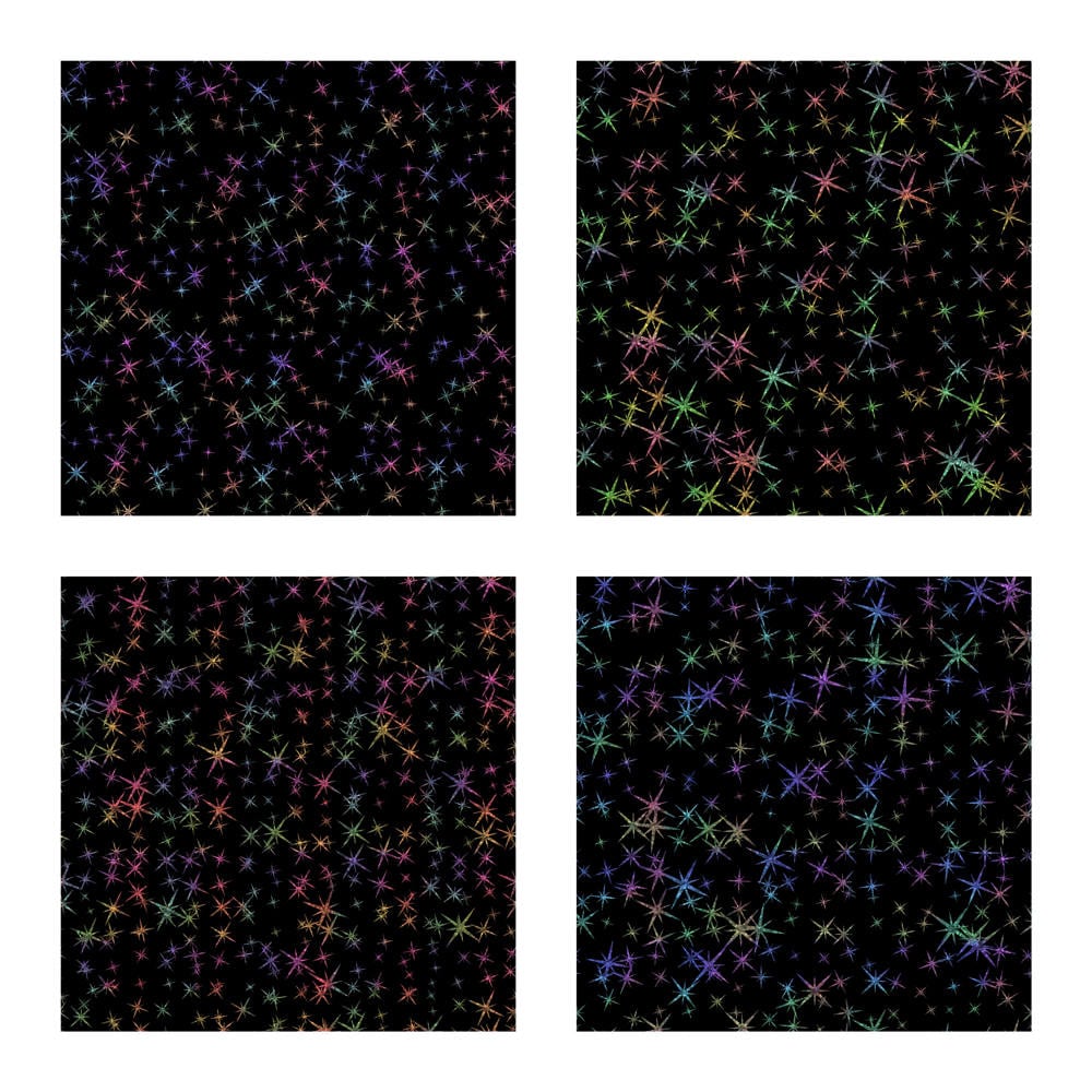 Rainbow Stars Digital Paper BONUS Photoshop Pattern Files, Seamless ...