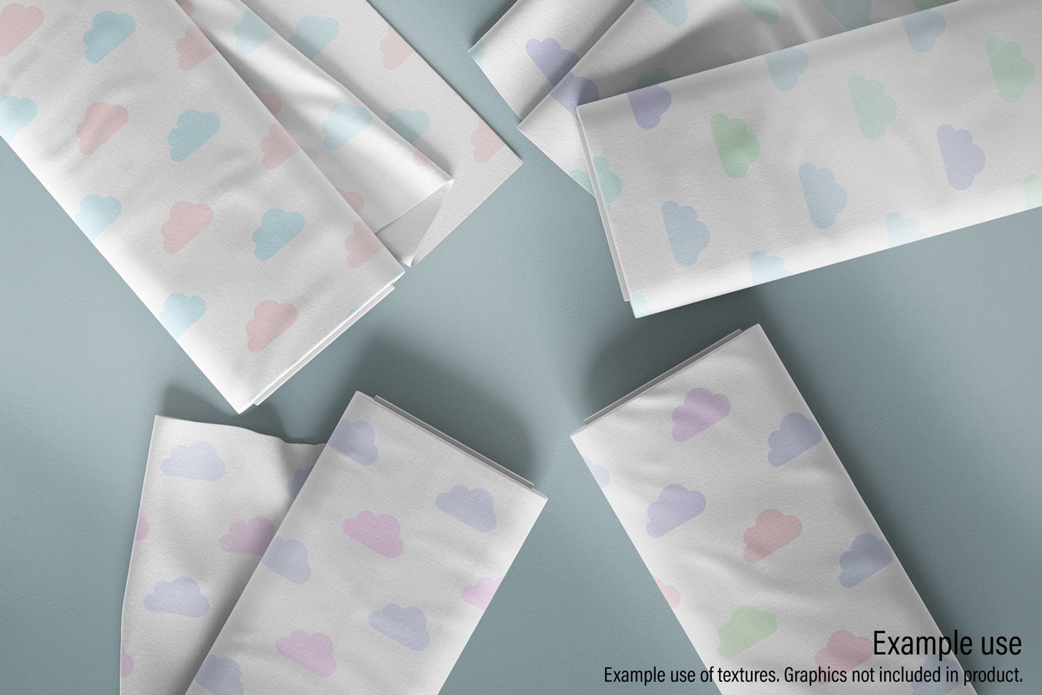 Pastel Clouds Digital Papers Seamless Patterns Textures - Etsy