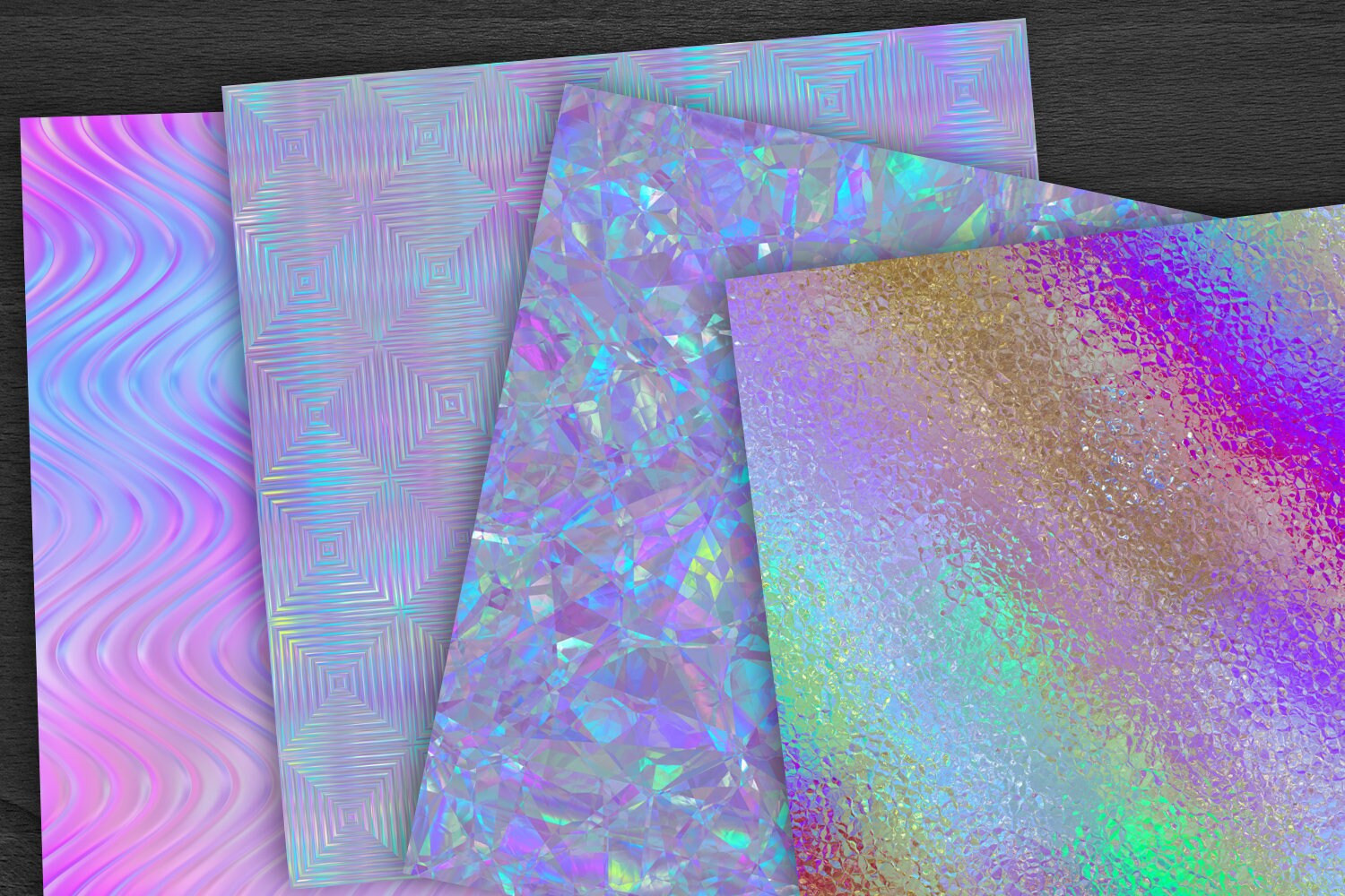 Iridescent Textures, Holographic, Shimmer, Digital Papers, Backgrounds ...
