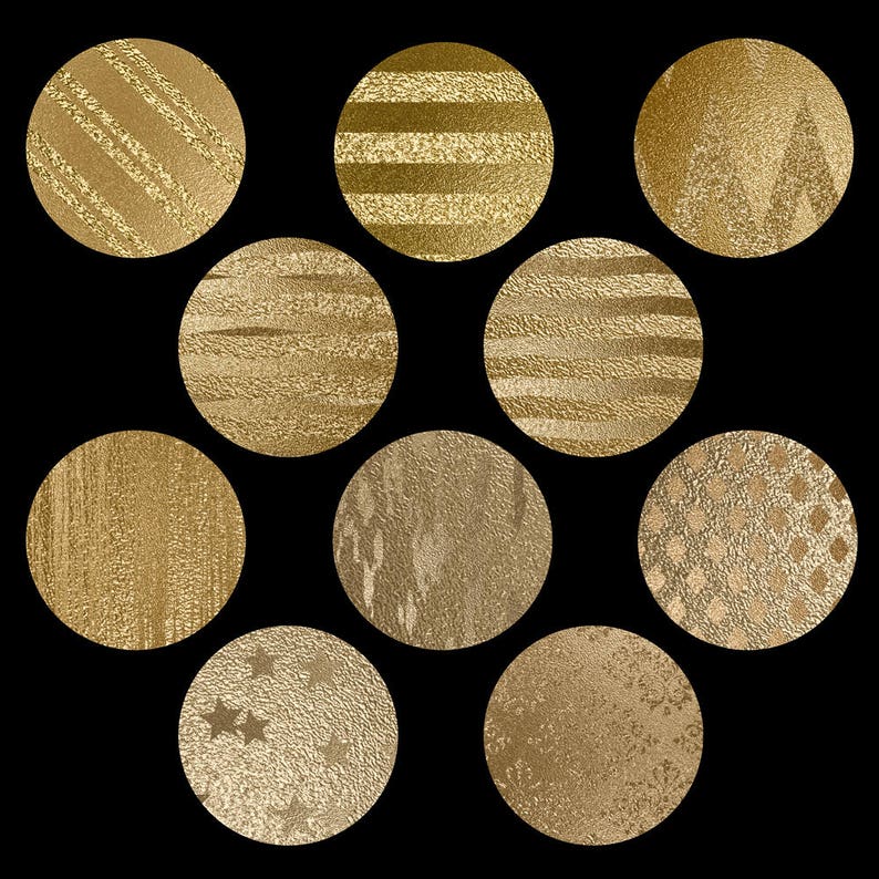 Patterned Gold Foil Digital Papers BONUS Photoshop Pattern | Etsy