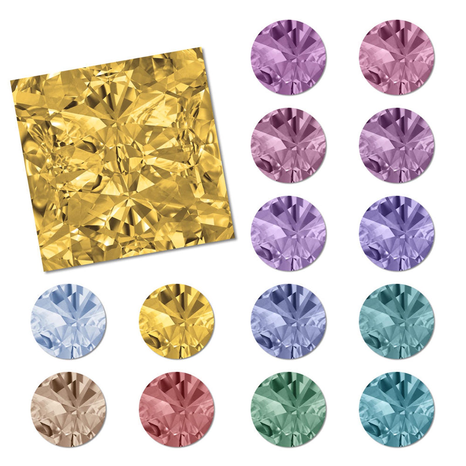 Crystal Gemstone Digital Papers Pack 2 BONUS Photoshop | Etsy