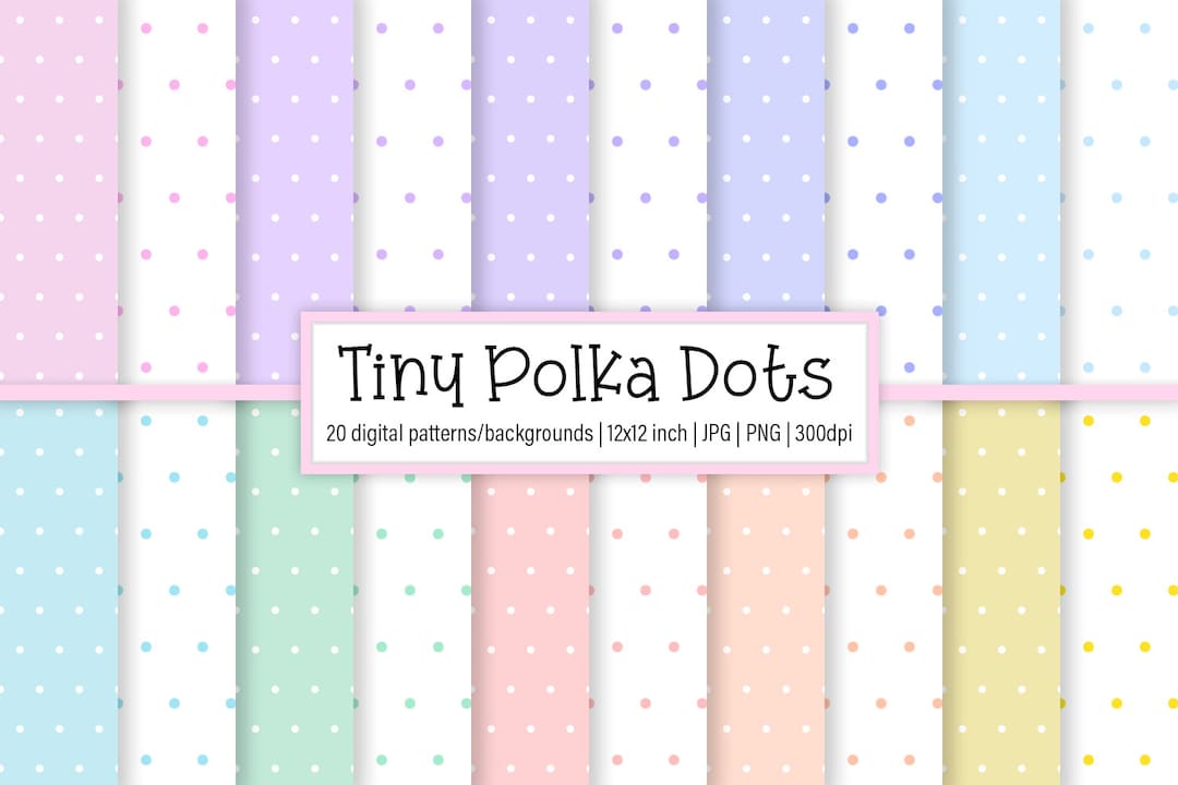 Tiny Polka Dots Digital Papers, Patterns, Backgrounds, Seamless ...