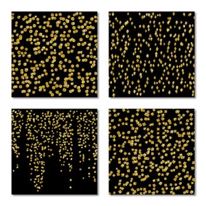 Sparkly Gold Confetti Digital Papers + BONUS Photoshop Pattern Files ...