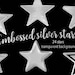 Embossed Silver Stars Clipart Set PNG Transparent - Etsy Australia