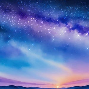 Starry Night Sky Watercolor Background, Digital Paper, Background ...