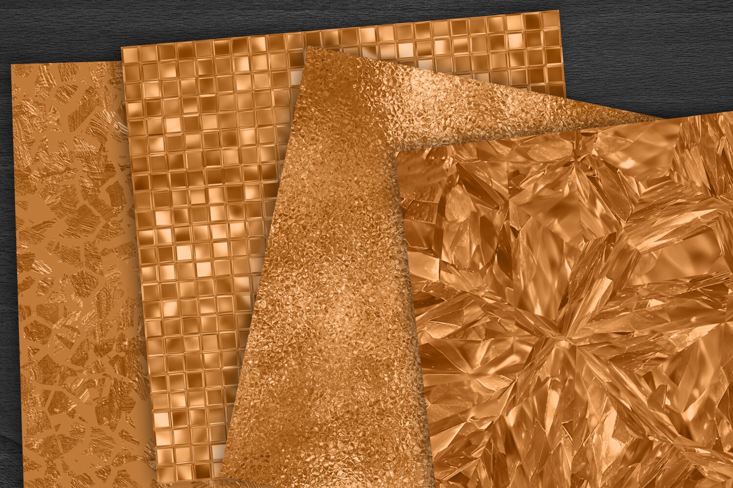 Copper Textures, Copper Backgrounds, Metallic Foil, Digital Papers ...