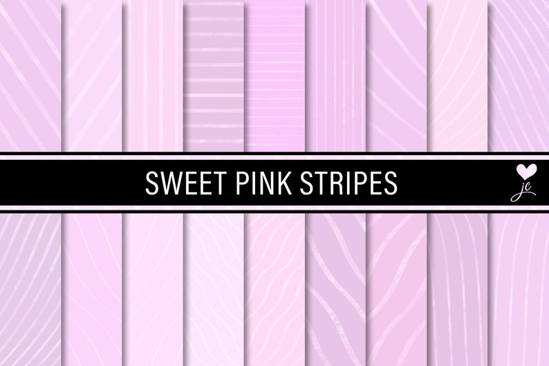 Sweet Pink Stripes Digital Papers Seamless Textures - Etsy Australia