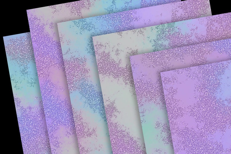 Mermaid Glitter Textures Digital Papers Seamless Textures | Etsy