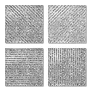 Silver Glitter Stripes Digital Papers Pack 2 + BONUS Pattern Files ...