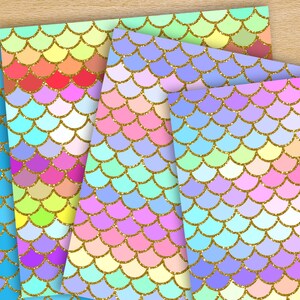Mermaid Scales, Digital Papers, Textures, Patterns, Backgrounds ...