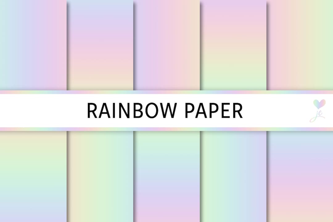 Rainbow Digital Papers + Bonus Pattern File, Seamless, Textures ...