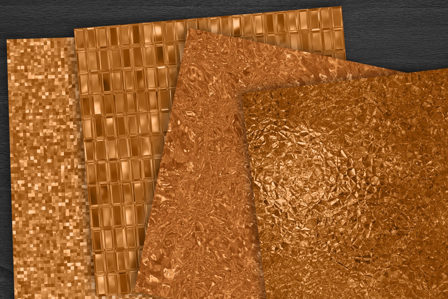 Copper Textures, Copper Backgrounds, Metallic Foil, Digital Papers ...