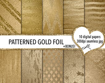 Metallic Rose Gold Textures Digital Papers Seamless - Etsy Australia