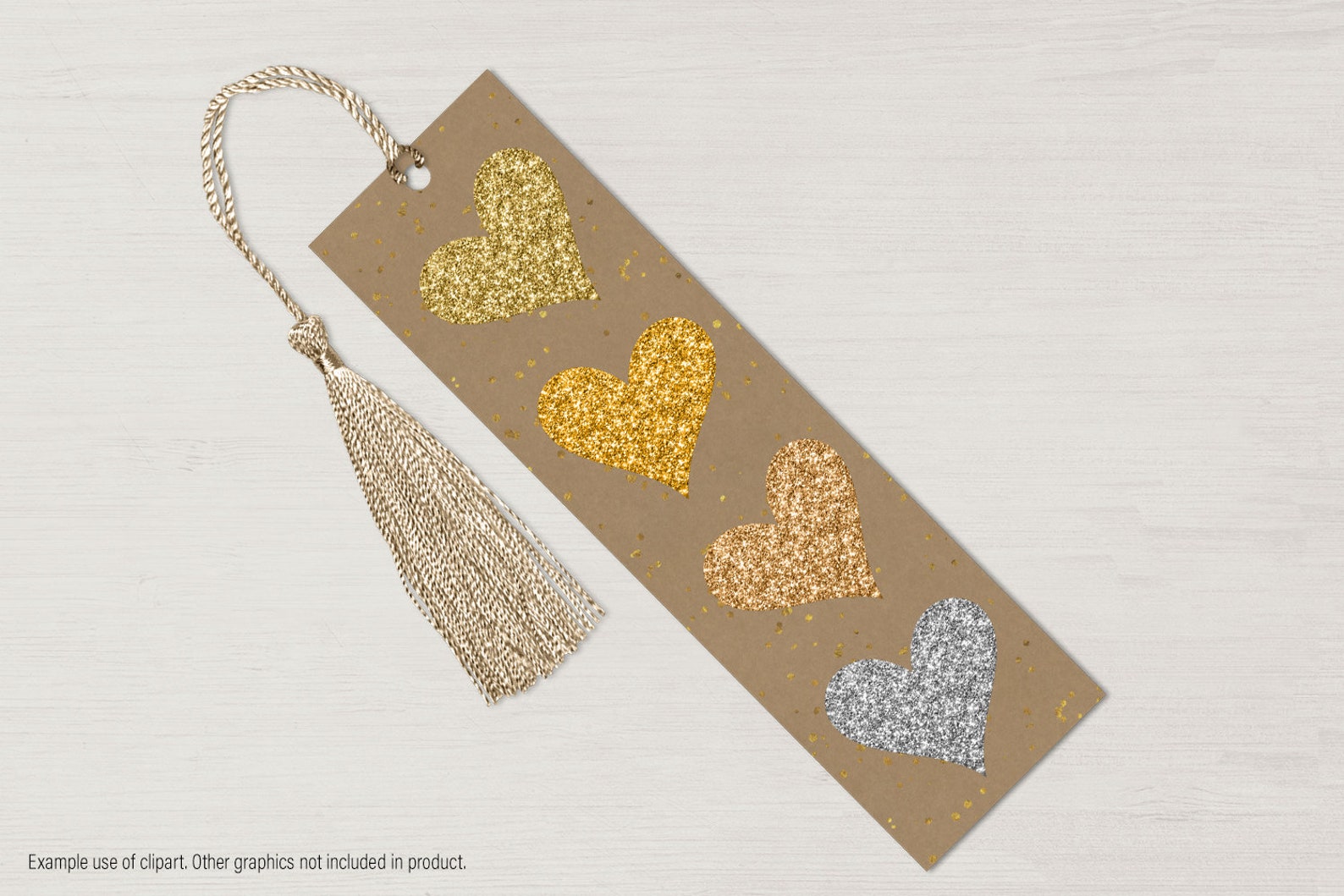 Sparkle Glitter Hearts Clipart Set: PNG Graphics (digital Download ...