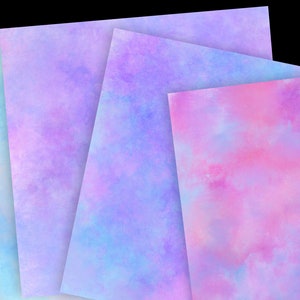 Pink Blue Turquoise Watercolor Backgrounds, Digital Papers, Textures ...