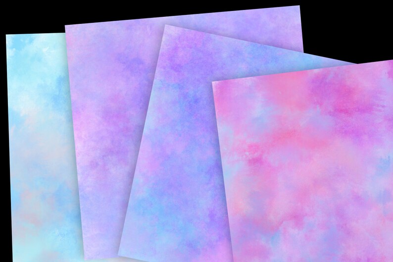 Pink Blue Turquoise Watercolor Backgrounds, Digital Papers, Textures ...