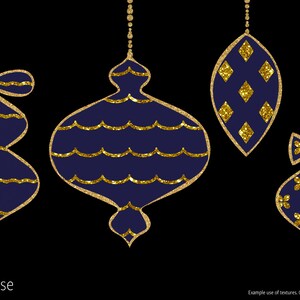 Navy Blue and Gold Glitter Patterns, Digital Papers, Seamless, Textures ...