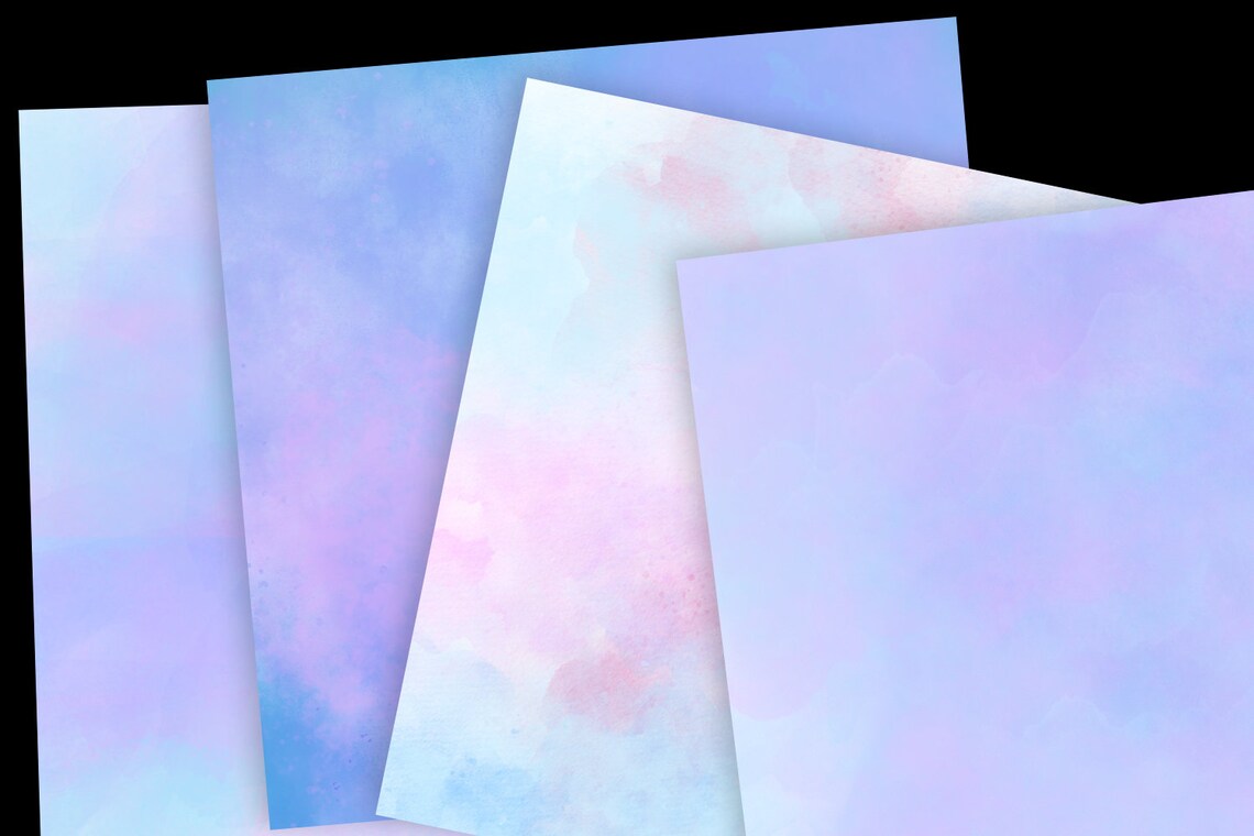 Pink Blue Turquoise Watercolor Backgrounds Digital Papers - Etsy
