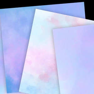 Pink Blue Turquoise Watercolor Backgrounds, Digital Papers, Textures ...