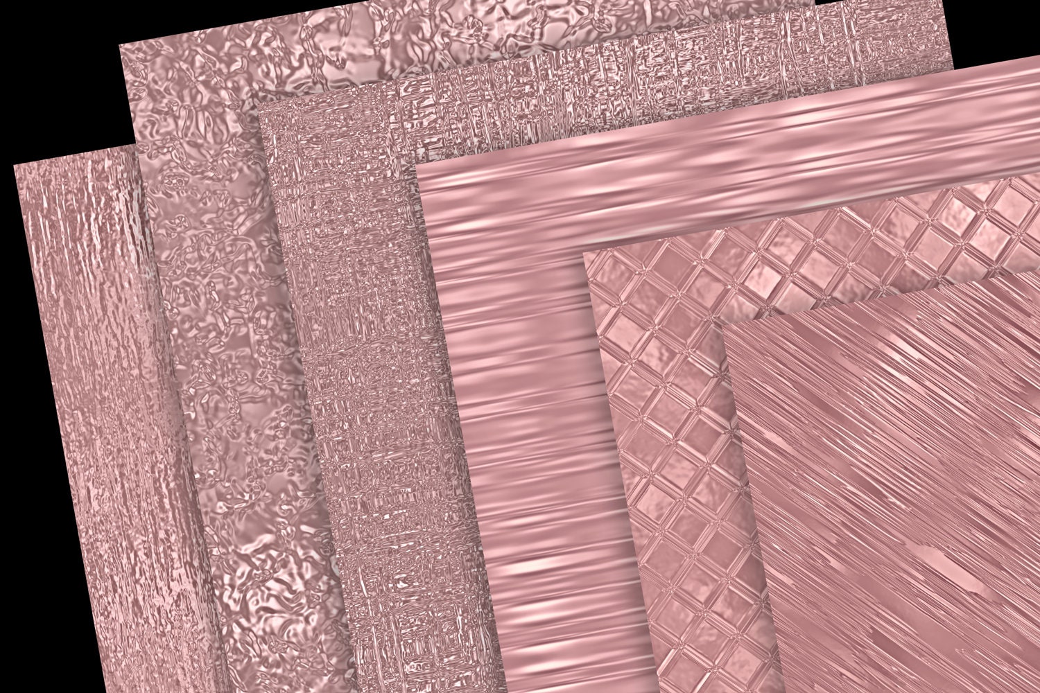 Metallic Rose Gold Textures Digital Papers Seamless | Etsy