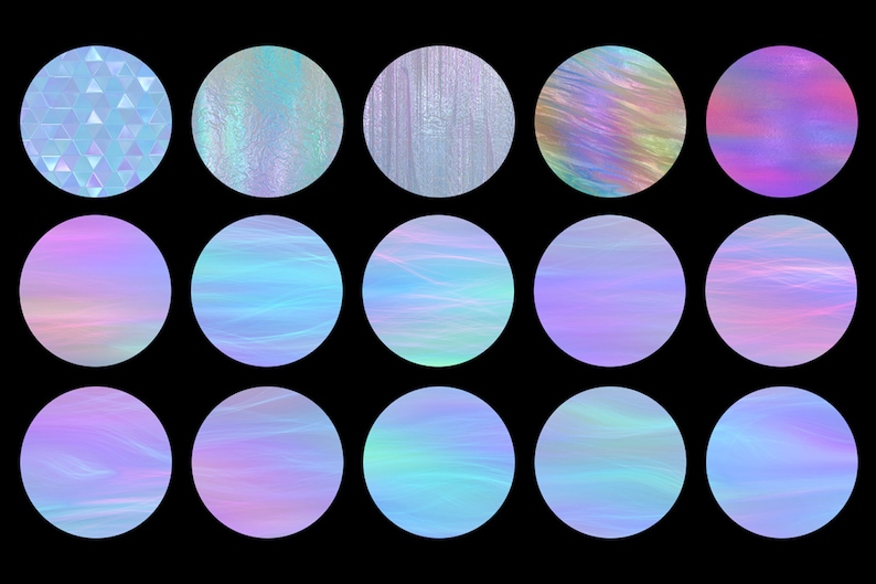 Iridescent Collection Digital Papers BONUS Photoshop Pattern | Etsy
