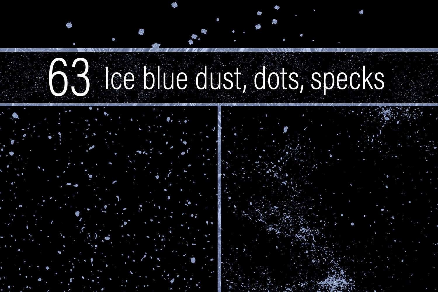 Ice Blue Dust Textures: Seamless Transparent Clipart (digital Papers ...