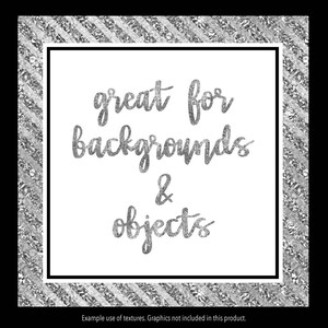 Silver Glitter Stripes Digital Papers Pack 2 + BONUS Pattern Files ...