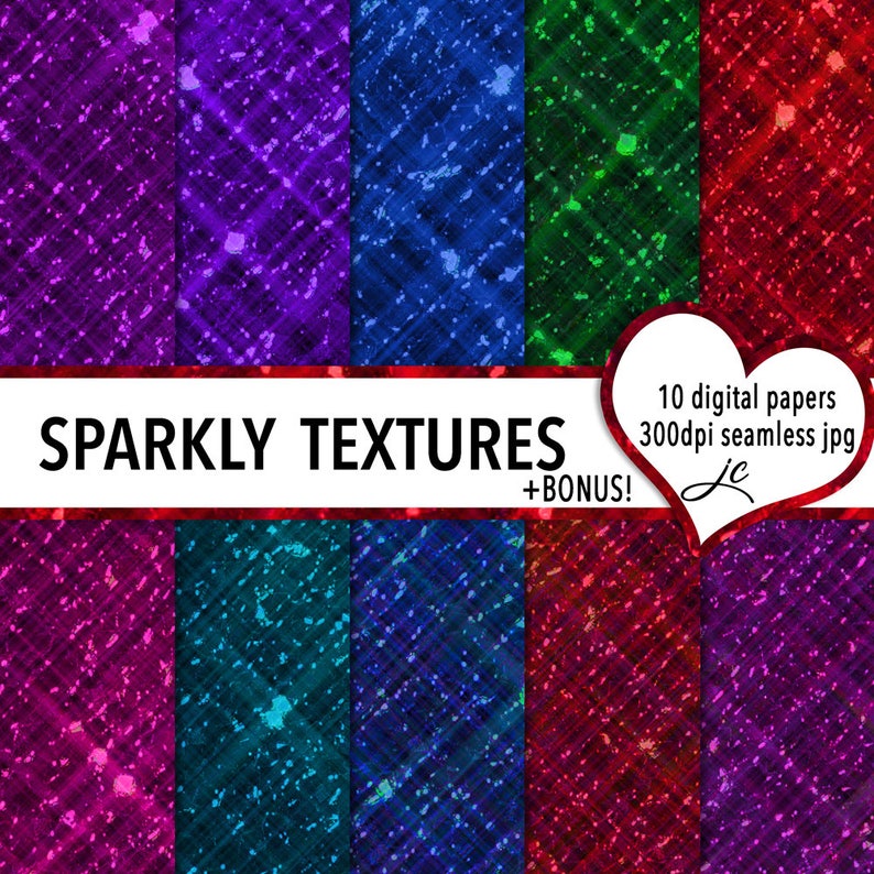 Sparkly Textures Digital Papers BONUS Photoshop Pattern - Etsy Australia