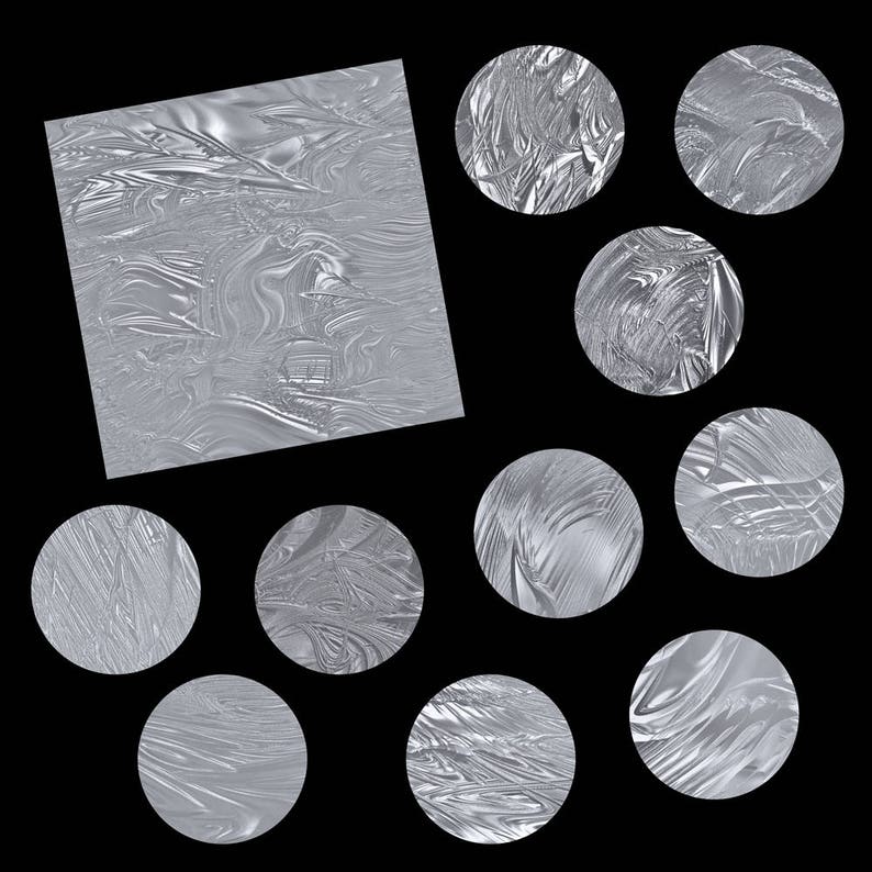 Metallic Silver Paint Digital Papers Bonus Pattern Files - Etsy