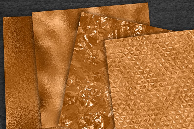 Copper Textures Copper Backgrounds Metallic Foil Digital - Etsy