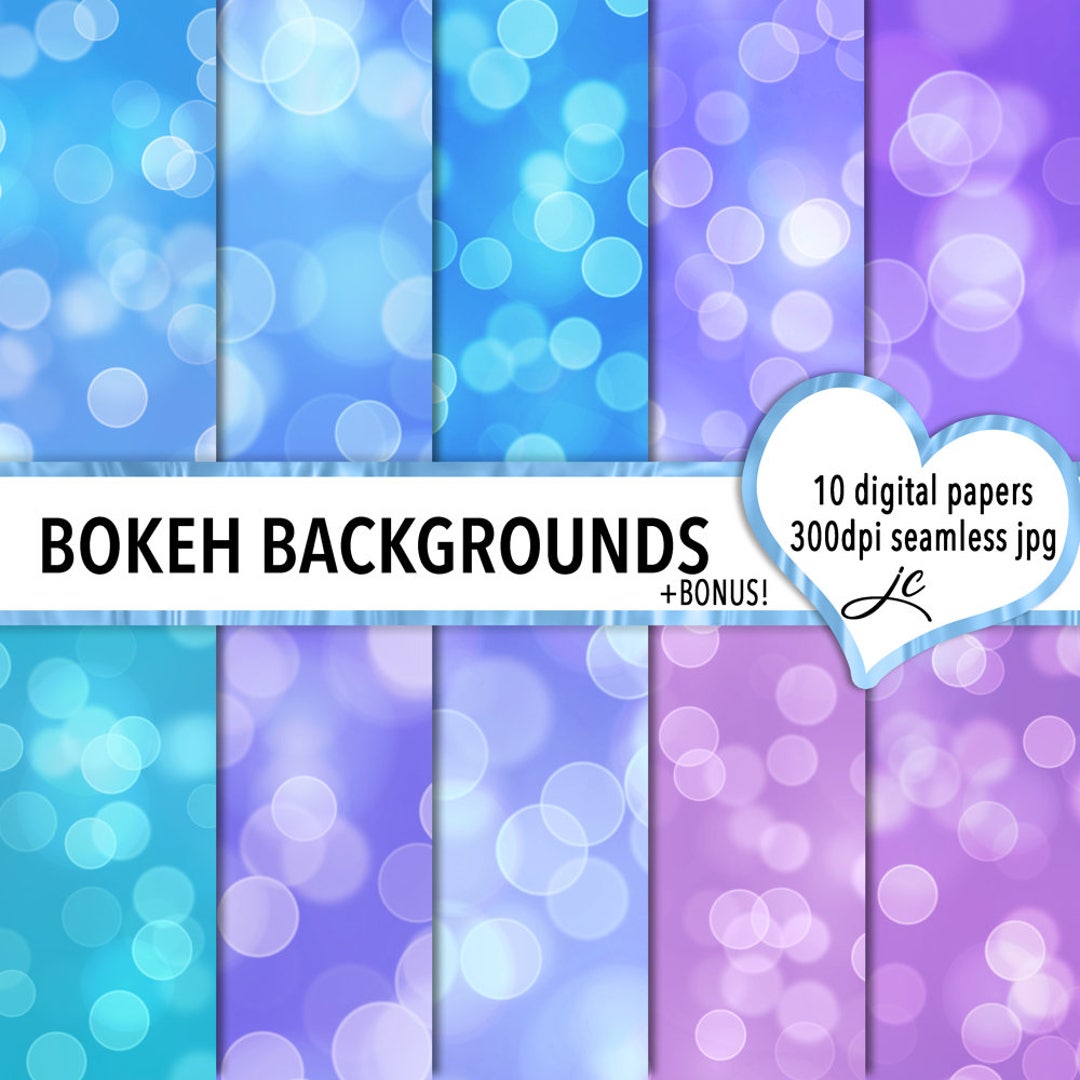 Bokeh Backgrounds Digital Papers + BONUS Photoshop Pattern Files ...
