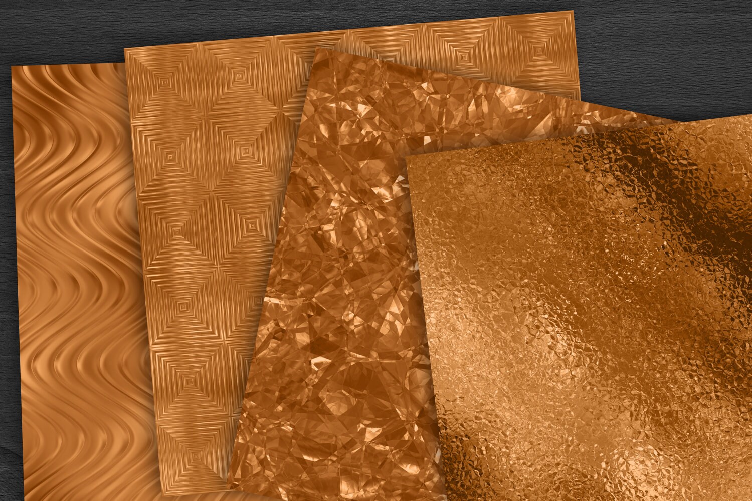 Copper Textures, Copper Backgrounds, Metallic Foil, Digital Papers ...