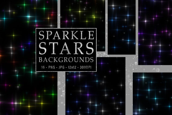 Sparkle Stars Backgrounds Digital Papers Textures Patterns - Etsy
