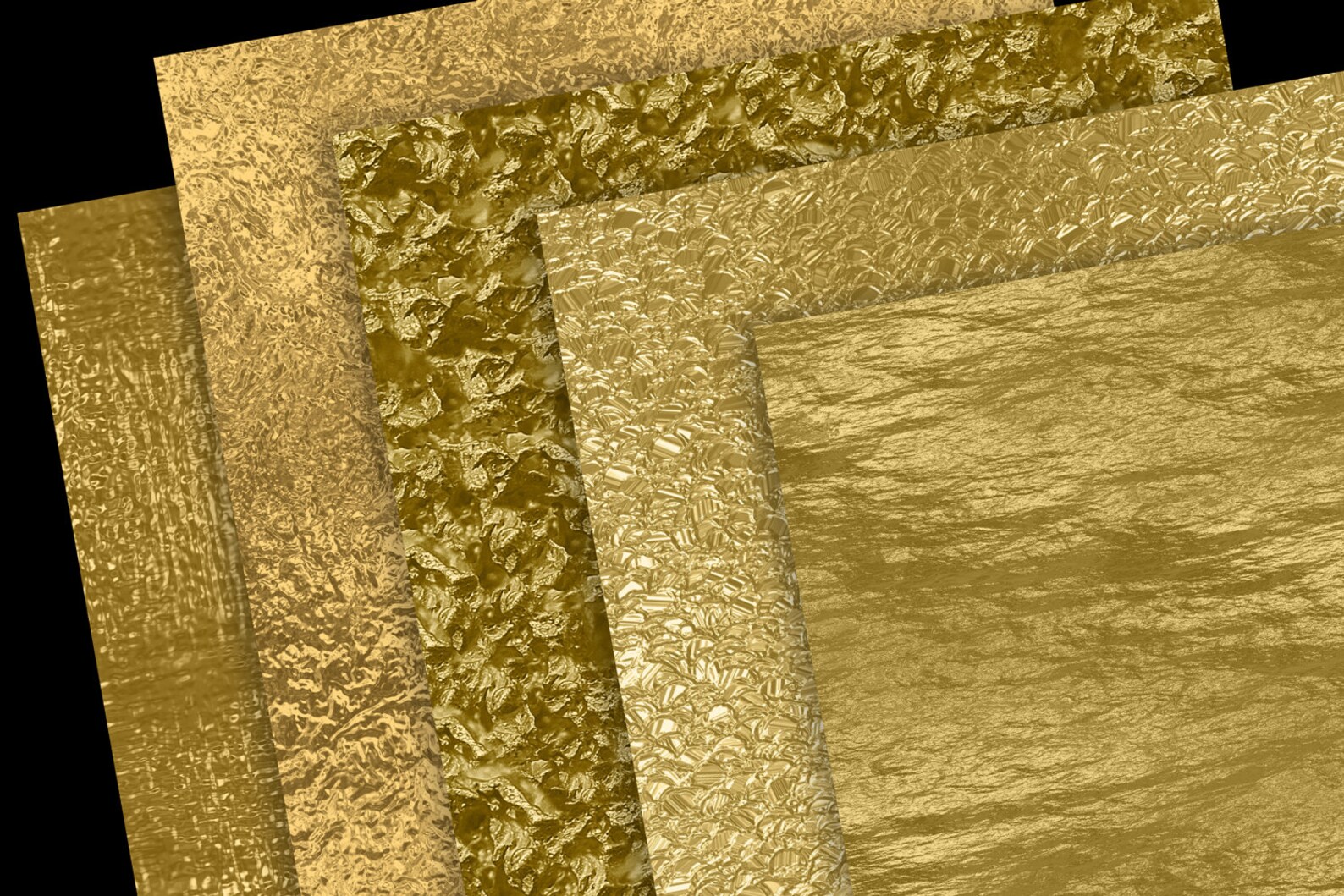 Metallic Texture Digital Paper: Gold, Silver, Copper, Bronze (JPG & PAT ...