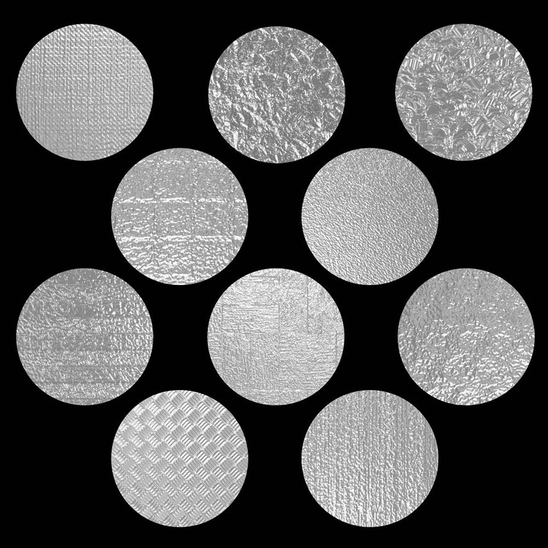 Metallic Silver Digital Papers BONUS Photoshop Pattern - Etsy