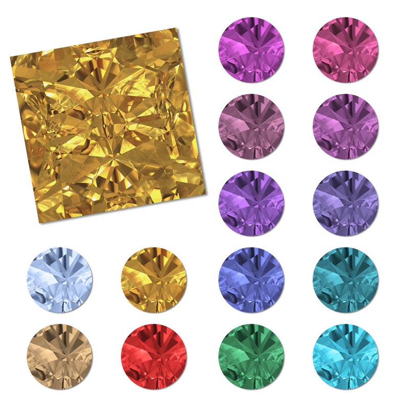 Crystal Gemstone Digital Papers Pattern Files, Jewel Textures ...