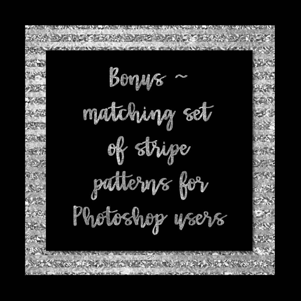 Silver Glitter Stripes Digital Papers Pack 2 BONUS Pattern - Etsy Australia