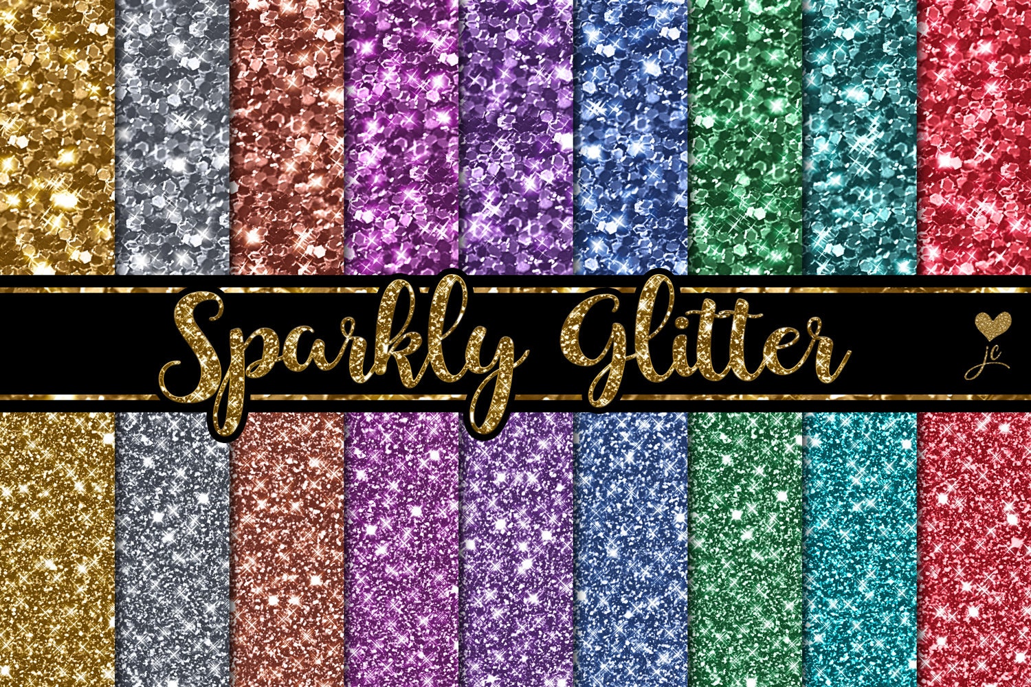 Sparkly Glitter Digital Papers, Seamless, Textures, Backgrounds ...