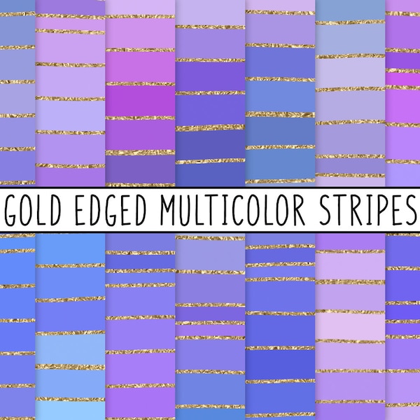 Gold Glitter Stripes Etsy