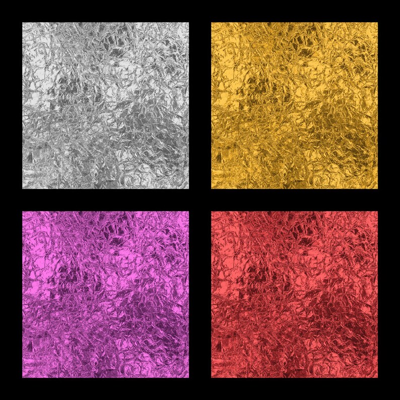 Crumpled Foil Digital Papers BONUS Photoshop Pattern Files | Etsy