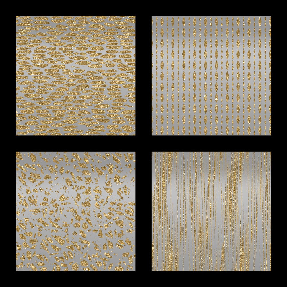 Silver and Gold Backgrounds Digital Papers BONUS Pattern File, Seamless ...