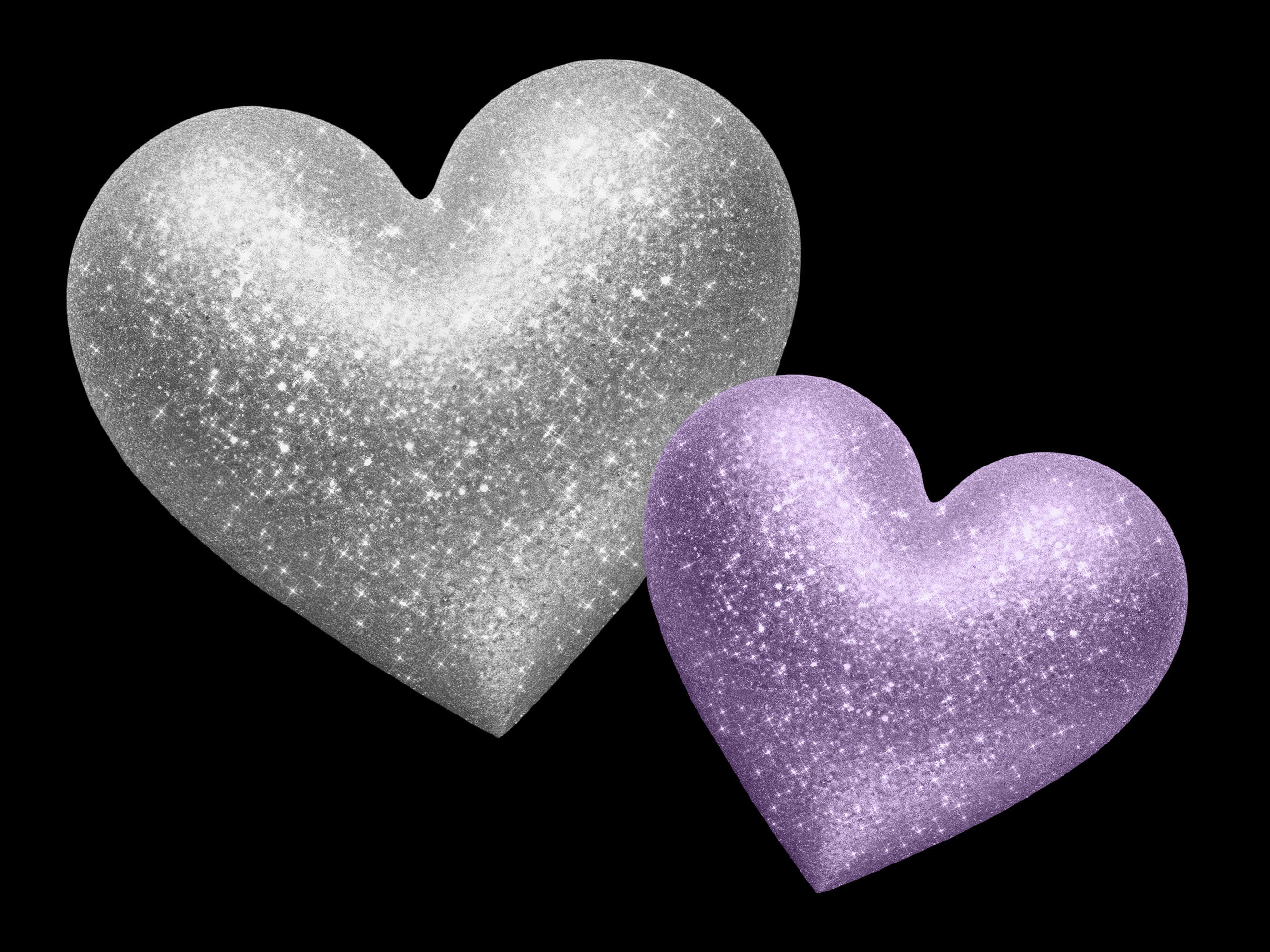 Shimmery 3D Hearts Clipart Set: PNG Images (digital Download) - Etsy
