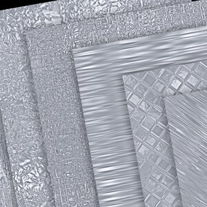 Metallic Silver Textures Digital Papers, Seamless, Backgrounds, Clipart ...