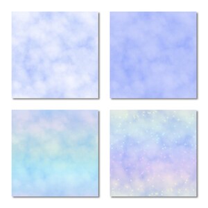 Cloudy Soft Textures Digital Papers + BONUS Photoshop Pattern File ...